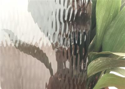 China Grey Flat Colored Glass Panels , Custom Size Patterned Figured Glass for sale