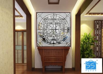 China French Style Window Pane Glass , Galvanized Decorative Glass Panels for sale