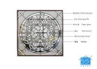 China French Style Window Pane Glass , Galvanized Decorative Glass Panels for sale