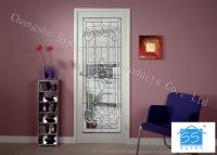 China Hollow Beveled Tempered Glass , Building Float Beveled Glass Door Panels  for sale