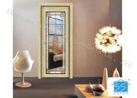 China Building Glass Art Panels Patina Brass / Black Chrome / Red Copper Optional for sale