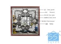 China Float Decorative Bathroom Window Glass Custom Size Spell Mirror Pattern for sale