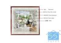 China Stained Beveled Glass Panels For Door / Window Pattern Solid Structure for sale