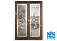 China Building Opaque Glass Patterns , Brass / Nickel / Patina Textured Glass Patterns for sale