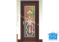 China Curve / Flat Art Glass Panels Patina Brass Black Chrome Red Copper Optional for sale