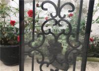 China Square Top Eyebrow Wrought Iron Glass Galvanized Steel Anti Rusting for sale