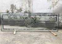 China Single Round Head Decorative Panel Glass For Entry Door Low E 3.2m Tempered for sale