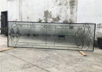 China Black Patina Sliding Glass Door Double Glazed Telescopic Tempered Glass for sale