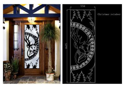 China Modern Design Solid Wrought Iron Glass Agon Filled 22*64 inch Size Shaped for sale