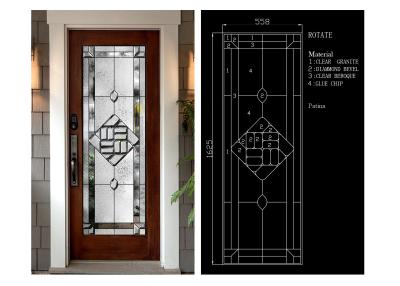 China Flat Edge Inlay Decorative Panel Glass Insulated / Bevelled / Polished for sale