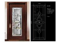 China Classical Color Door Art Glass Panels Thermal Sound Insulation Various Shape for sale