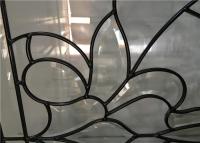 China Classical Color Door Art Glass Panels Thermal Sound Insulation Various Shape for sale