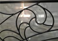 China Classical Color Door Art Glass Panels Thermal Sound Insulation Various Shape for sale