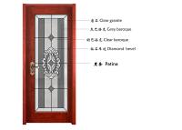 China Gray Baroque Decorative Patterned Glass Antifouling Anti Scouring Hinder Vision for sale