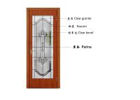 China Arctic Patterned Window Door Suit Decorative Frosted Glass Brass / Nickel / Patina Available for sale