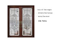 China Unique Safety Black Patina Internal Sliding Glass Panels For Living Room / Bedroom for sale