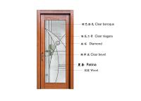 China Insulated Low E diamond clear bevel Sliding Glass Door For Home Rectangle / Square Shape for sale
