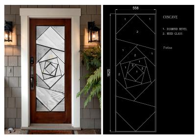 China Clear / Coated / Stained Pattern Decorative Panel Glass 22