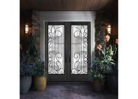 China Professional Wrought Iron Glass Inlaid Door Glass For Building Sound Insulation for sale