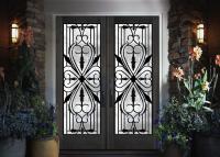 China Traditional Custom Spray Coating Wrought Iron Glass With Hot Dipfabricated for sale