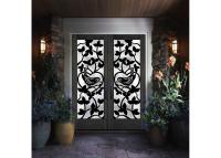 China Stylish Elegant Wrought Iron Glass Glass Agon Filled 22*64 inch Size Durable for sale
