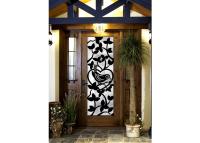 China Stylish Elegant Wrought Iron Glass Glass Agon Filled 22*64 inch Size Durable for sale