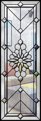 China Strength Elegance Comfort Pattern Decorative Panel Glass With Black Chrome for sale