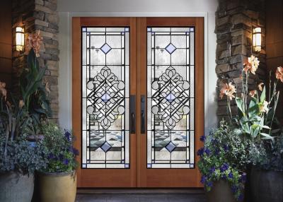 China Durability Sliding Glass Doors Theft Proof Decorative Panel Glass Brass / Nickel / Patina for sale