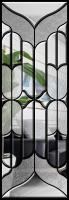 China Colourful Decorative Door Glass , Clear Solid Glass Zinc / Patina / Nickel for sale