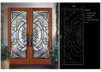 China Unique Safety Black Patina Internal Sliding Glass Panels For Living Room / Bedroom for sale
