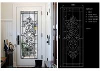 China Fashion Tempered Decorative Glass Panels Wood Grain Clear Tinted  Black Patina for sale