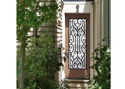 China Galvanized Steel Remarkable Inlaid Door Glass For Building Hand Forged for sale