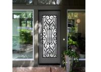 China Galvanized Steel Remarkable Inlaid Door Glass For Building Hand Forged for sale