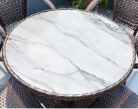 China Rock pattern glass table for sale
