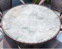 China Rock pattern glass table for sale