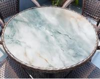 China Rock pattern glass table for sale