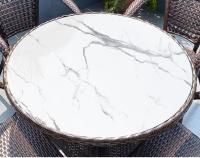 China Rock pattern glass table for sale
