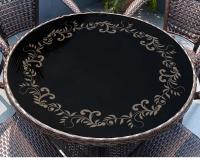 China Round Glass Coffee Table with Metal Base Stylish and Practical Furniture for sale