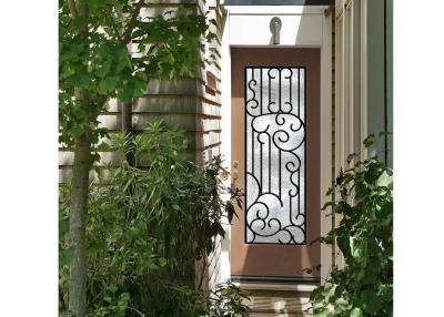 China Distinctive Customization Wrought Iron Glass Door Inserts Excellent Climate Resistance for sale