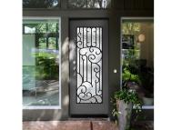 China Distinctive Customization Wrought Iron Glass Door Inserts Excellent Climate Resistance for sale