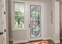 China Original Artwork Architectural Decorative Stained Glass Door Panels Nouveau Art Deco for sale