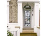 China Original Artwork Architectural Decorative Stained Glass Door Panels Nouveau Art Deco for sale