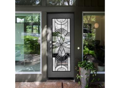 China Natural Light Elegant Entry Door Custom Decorative Glass Windows Simple Diffusion Art for sale