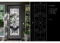 China Natural Light Elegant Entry Door Custom Decorative Glass Windows Simple Diffusion Art for sale