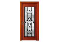 China Swing Open IGCC IGMA Hollow Wrought Iron Glass Door for sale