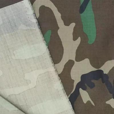 China 50/50 Nylon Cotton Camouflage Ripstop Fabric 220gsm WR Water Repellent OEM Accepted for sale
