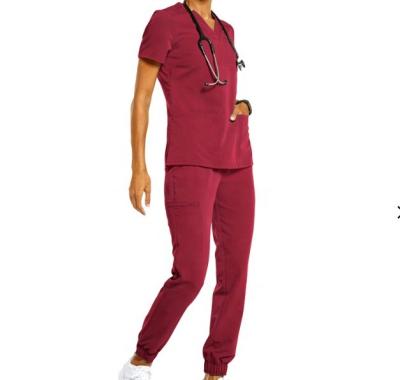 China Polyester Rayon Spandex Twill Nurse Medical Scrubs Fabric 170-200gsm 57-58 Inch for sale