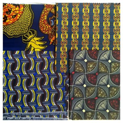 China Medium Weight Brocade African Wax Print 100% Cotton Ankara Fabric 150gsm 57 Inch for sale