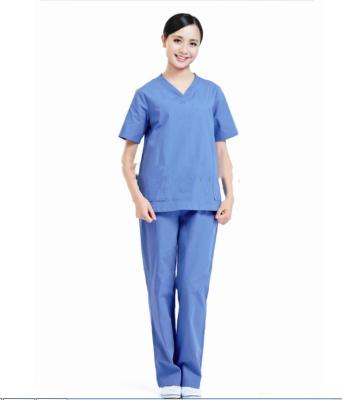 China 100% Cotton Nurse Uniform Fabric 170gsm 57/58 Inch Width Hospital Workwear for sale