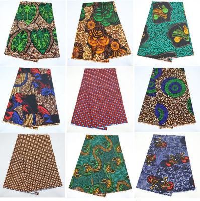 China 100% Cotton Real Wax Print African Ankara Fabric Kente Design 58/60 Inch Width 280 GSM for sale